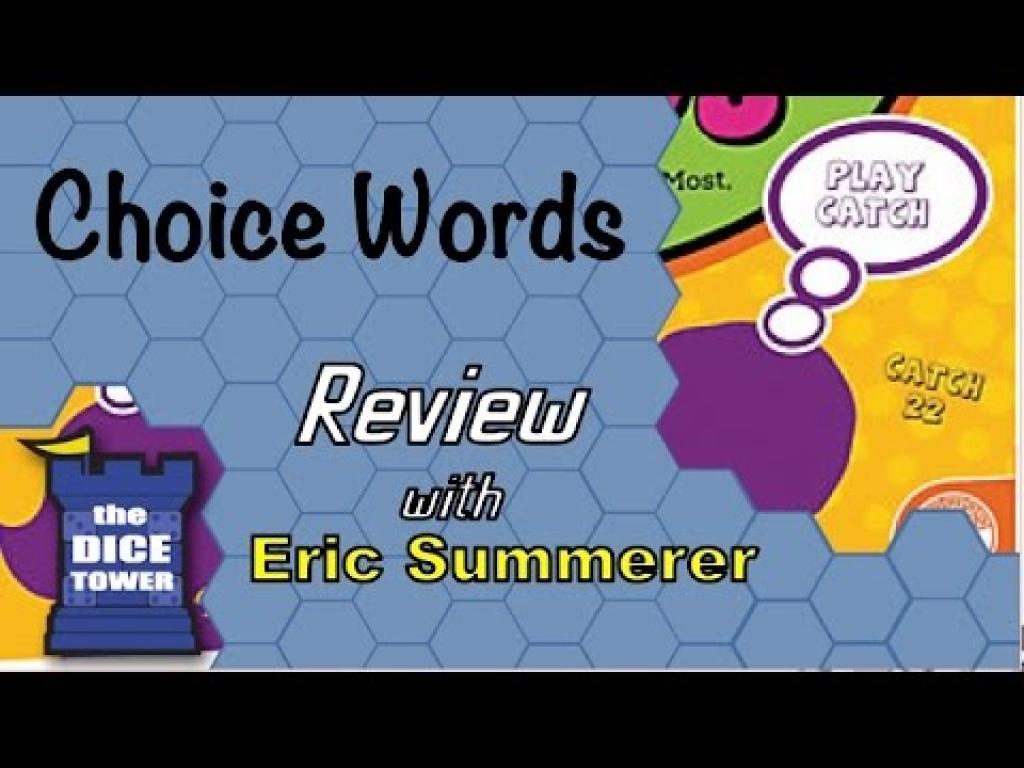 Choice Words Review - with Eric Summerer|The Dice Tower