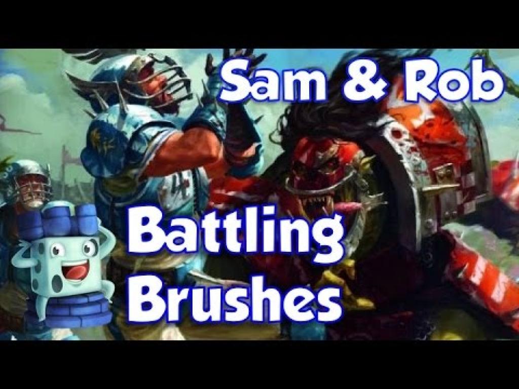 Battling Brushes 25: Blood Bowl (Orc Lineman & Human Catchers) | The ...